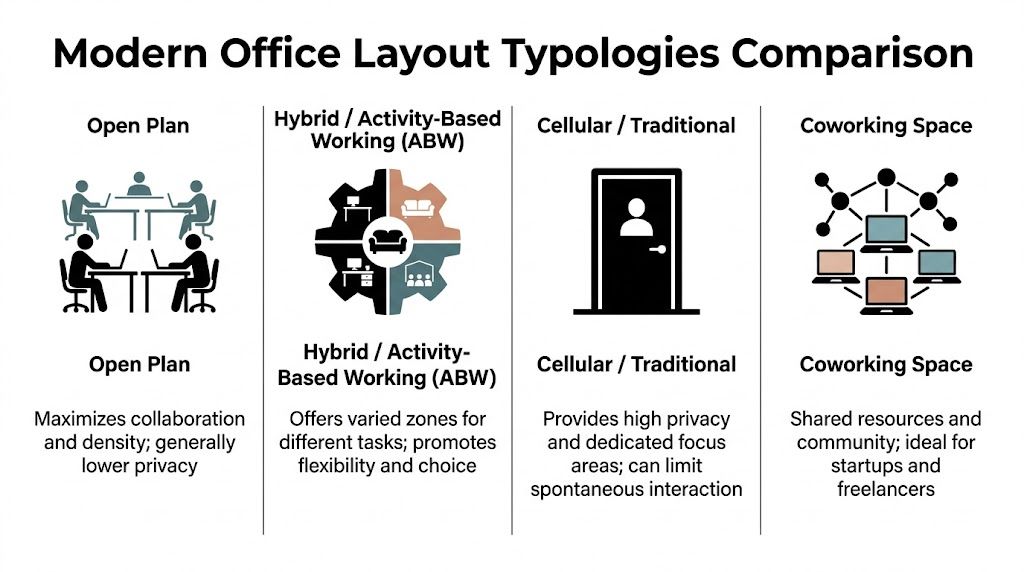Modern Office Layout Ideas: Hybrid & Open Plans